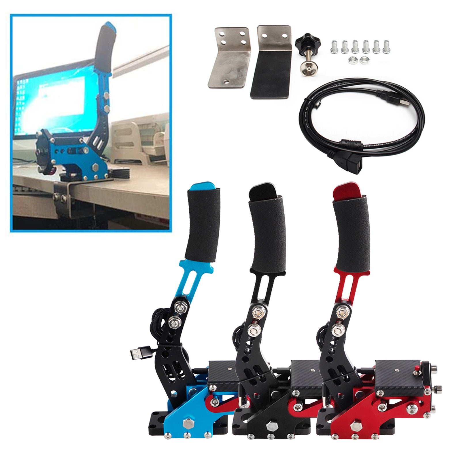USB3.0 14 bits PS4/PS5 Brake con SIM Hand for Racing Games Stand of Di
