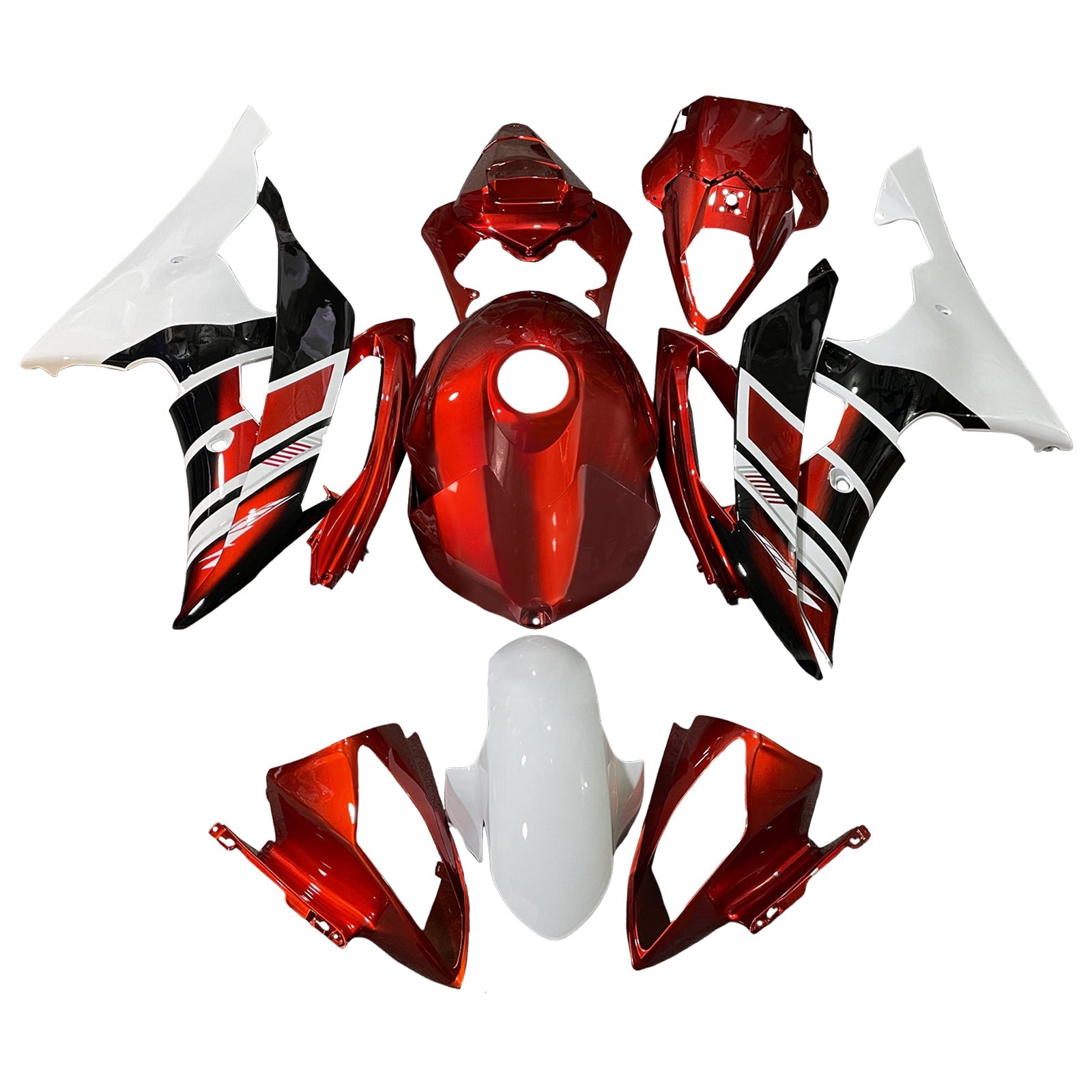 Kit de carénage injecté en plastique ABS pour Yamaha YZFR6 YZF-R6 2008