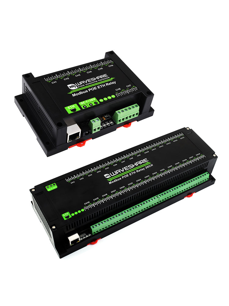 Module relais Ethernet 8/30 canaux Protocole Modbus TCP Communication