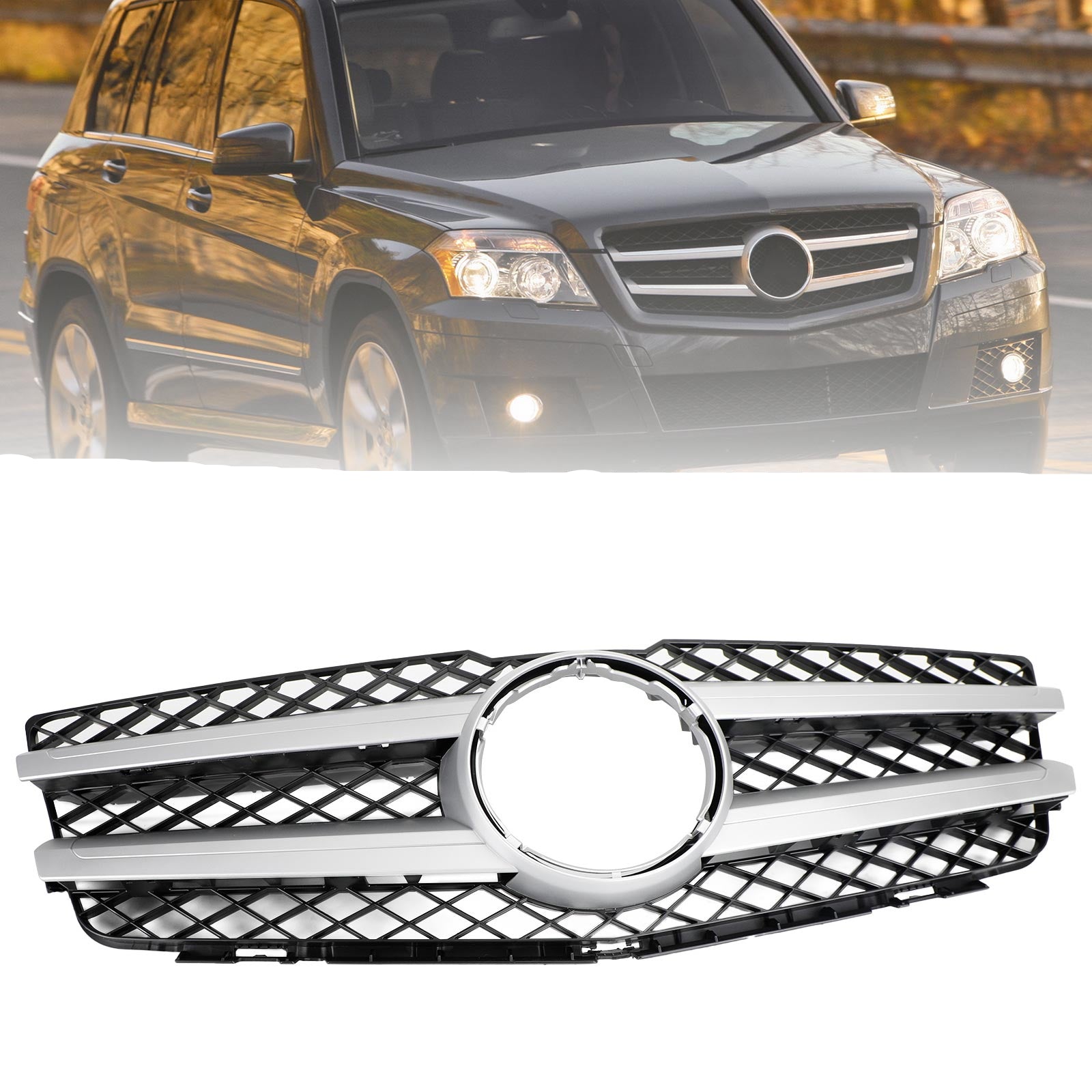 Front Hood Bumper Grill Grille Pour Mercedes Benz GLK X204 GLK350 2008