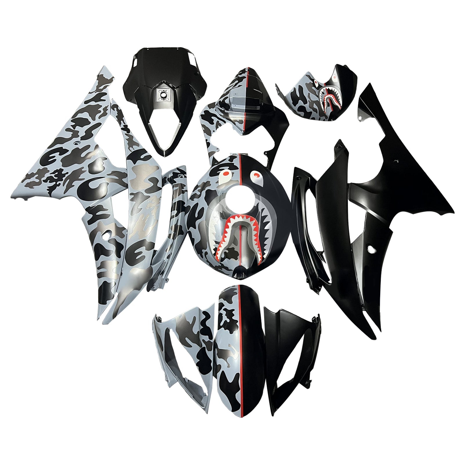 Kit de carénage injecté en plastique ABS pour Yamaha YZFR6 YZF-R6 2008