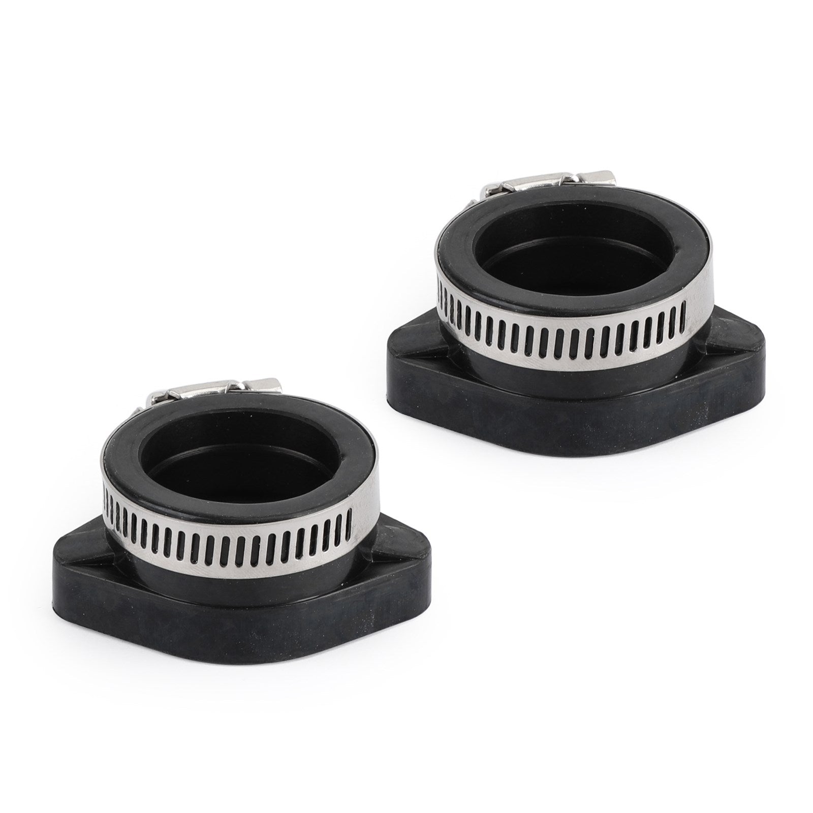 2x adaptateur d'admission de carburateur collecteur de bride avec pinc